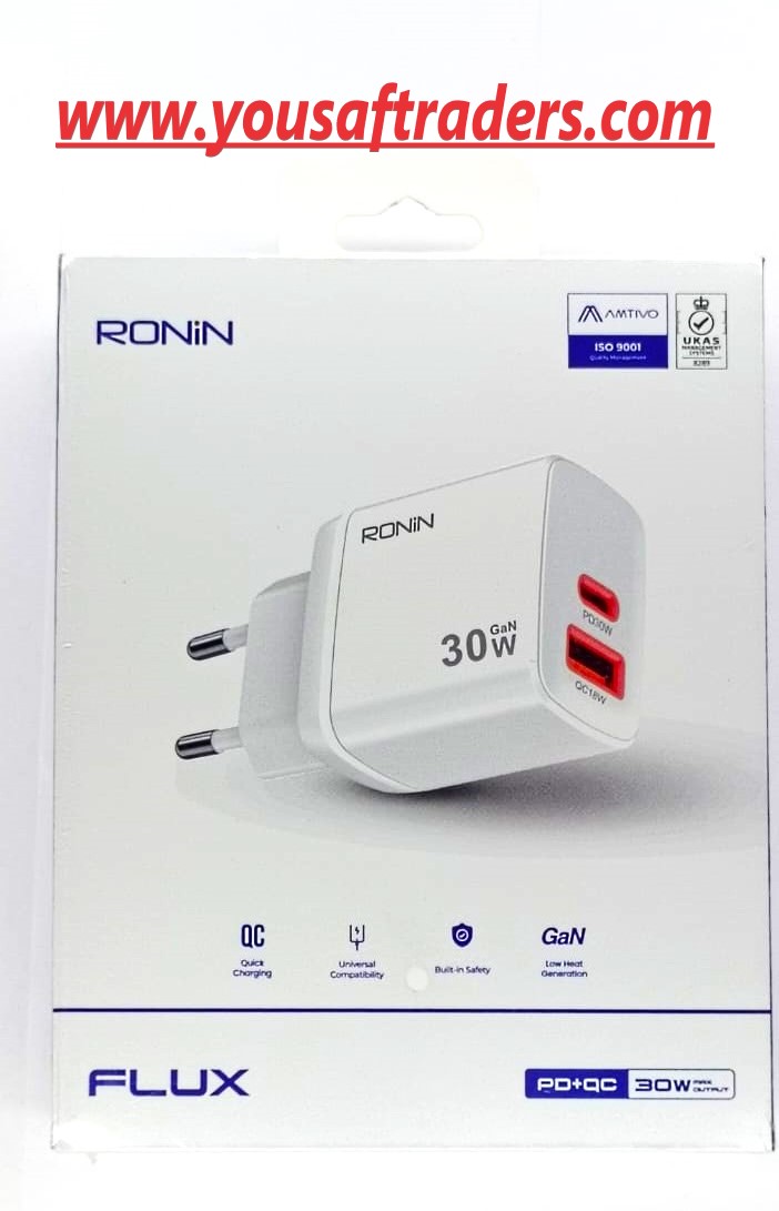 Ronin R-6030 30W PD+QC Adapter – Yousaf Traders